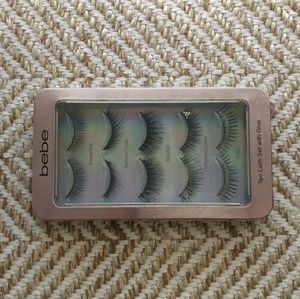 bebe | Makeup | New Bebe 5 Pc Glam False Eyelash Set Glue | Poshmark